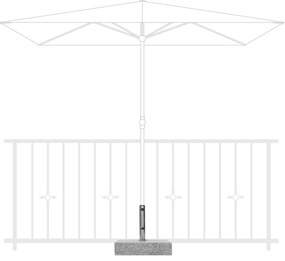 Žulový balkónový stojan 25 kg s úchytem a kolečky