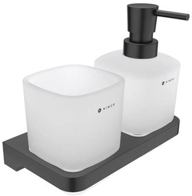 NIMCO MAC 2905831C-T-90-Nástěnný dávkovač mýdla a stojan na kartáčky MAYA 320 ml