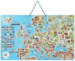 Woody Magnetická mapa EVROPY, společenská hra 3 v 1, ČJ / od 3 let