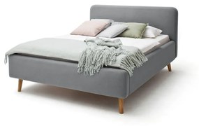 Šedá čalouněná dvoulůžková postel 140x200 cm Mattis – Meise Möbel