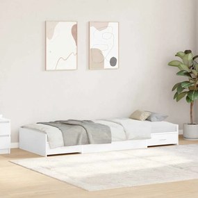 Rám postele se zásuvkou Bílá 90 x 200 cm Kompozitní dřevo 3335229