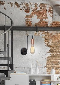 Černé nástěnné svítidlo Herpe pro žárovku E27  - Candellux
