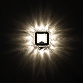 Toolight - LED křišťálové nástěnné svítidlo 10W, teplé světlo, APP415-W, chromová, OSW-65013