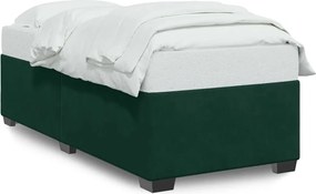 Rám postele bez matrace tmavě zelená 80 x 200 cm samet 3284598