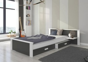 Postel s matrací ALDEX SHELF 200x90 – uhlová