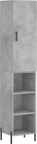 Skříň highboard betonově šedá 34,5x34x180 cm kompozitní dřevo 3198989