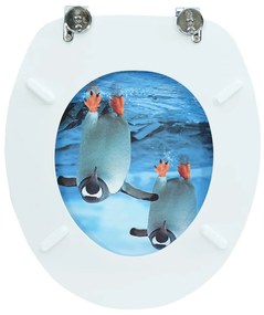 WC sedátko s víkem MDF motiv tučňáků - Default Title