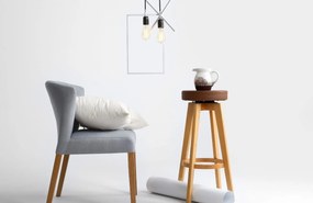 Nordic Design Bílé kovové závěsné světlo Kruis