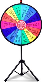 Costway Φ 60 cm Hračka Wheel of Fortune Barevné kolo Hry pro loterijní hry