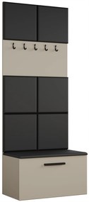 Šatní skříň se sedákem, panely, věšák, botník, do předsíně