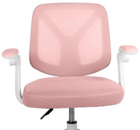 Dětská otočná židle Neoseat JUNI 010 s podnoží — látka, růžová