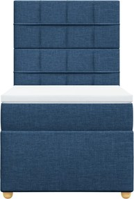 Box spring postel s matrací modrá 90x200 cm textil 3291169