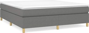 Box spring postel s matrací tmavě šedá 180x200 cm textil 3144539