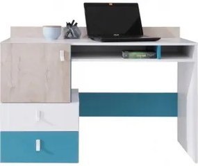 Studentský psací stůl PHILOSOPHY - bílá / modrá