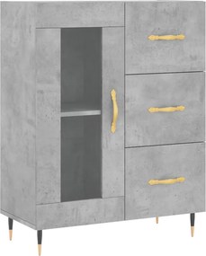 Skříň highboard betonově šedá 69,5x34x180 cm kompozitní dřevo 3199925