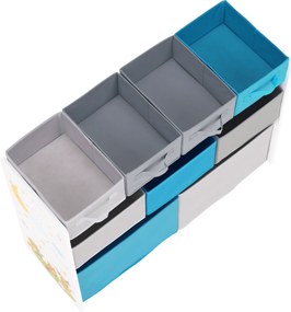 Organizér / regál na hračky, vícebarevná / vzor, DARLING TYP 2