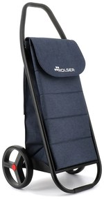 Nákupní taška na kolečkách 53 l Com Tweed Polar Black Tube – Rolser