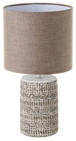 Hnědá stolní lampa s textilním stínidlem (výška 33,5 cm) – Casa Selección