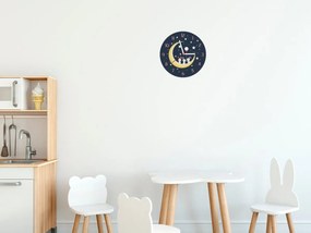 Gario Dětské hodiny Králíky na měsíci Rozměry: 30 x 30 cm