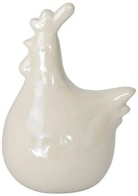 Perleťový krémový velikonoční kohout - 14 cm