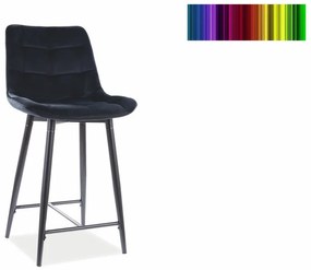 MAXIVA Barová židle - CHIC H-2 Velvet, čalounená, různé barvy na výběr Čalounění: béžová (Bluvel 28)