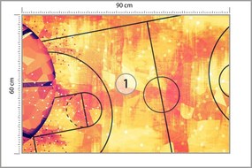 Fototapeta Abstraktní Basketbalové Hřiště Omyvatelný vlies 460x300