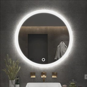 Rea Zrcadlo ⌀70 cm s regulovatelným LED osvětlením