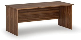 Kancelářský psací stůl rovný PRIMO WOOD, 1800 x 800 mm, ořech