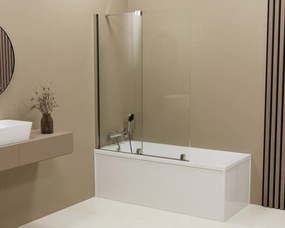 Polysan ROLLS vanová zástěna 100 x 150 cm posuvné chrom čiré sklo BS-R100