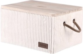 Autronic Koš prádelní - látkový s víkem, krémový, cena za sadu 5 ks Barva: Šedá