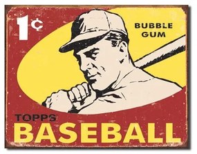 Plechová cedule Topps 1959 Baseball 32 cm x 40 cm