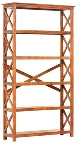 Knihovna 100 x 30 x 180 cm masivní akácie s medovým povrchem 289626