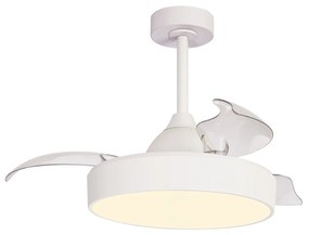 Mantra 8755 Alaska Mini, rozvinovací ventilátor se svítidlem a dálk. ovladačem, LED 45W 2700-5000K, bílá, průměr 45/93cm