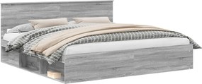Rám postele Šedá Sonoma 200 x 200 cm Masivní borové dřevo 3410560