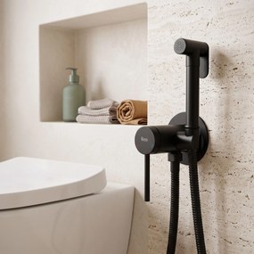 Rea Clif Foss, podomítková bidetová baterie, černá matná, REA-B3332