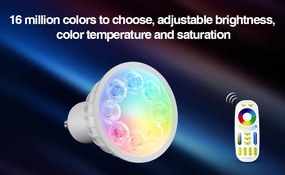 LED Solution Mi-Light MiBoxer RF LED žárovka RGB+CCT 4W GU10 FUT103
