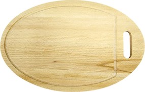AMADEA Dřevěné servírovací prkénko - podnos ovál, masivní dřevo, 35 cm