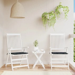 vidaXL Podušky na zahradní židli 2 ks 50x50x3 cm látka oxford [361083] Barva: Černobílý