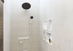 Hansgrohe Rainfinity, hlavová sprcha 360 1jet s připojením na zeď, matná bílá, HAN-26230700