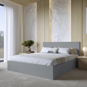 Eka Čalouněná postel ADEL 160x200 cm Barva látky Trinity: Světle zelená (Trinity 2321)