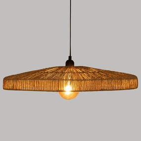 Visící lampa nad jídelní stůl BELLAMY, jutové stínítko, Ø 58 cm