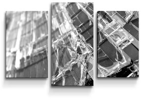 Sablio Obraz - 3-dílný Rozbité sklo - 75x50 cm
