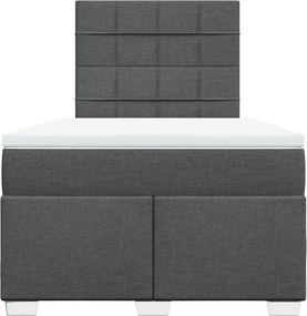 Box spring postel s matrací tmavě šedá 120x200 cm textil 3290456