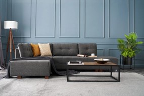 Hanah Home Rozkládací rohová pohovka MANAMA antracit levý roh 825BLC2541