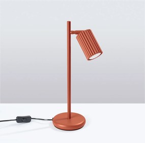 Sollux Lighting Stolní lampa KARBON červená okrová