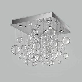 Metallux 253.380.01 Bolero, luxusní závěsné svítidlo, 36 kuliček čirého skla, 8x10W LED, prům. 80x80cm, délka závěsu: 70cm