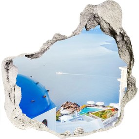 Wallmuralia Fototapeta díra na zeď 3D Santorini Řecko 75x75 cm