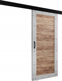 Posuvné dveře s krycí lištou ADIO 2 bílý + dub Craft zlatý 80