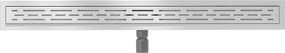 Mexen Flat nerezový sprchový žlab 80 cm vzor M01, 1020080-15