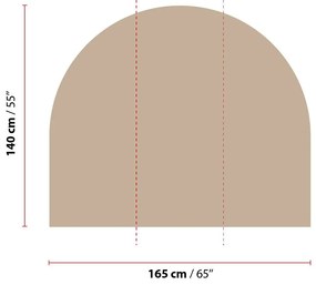 Samolepka na zeď 165x140 cm Taupe – Ambiance